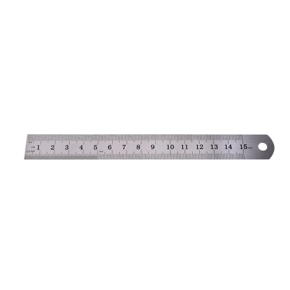 1pc Metric Rule Precision Double Sided Measuring Tool 15cm Metal Ruler ...