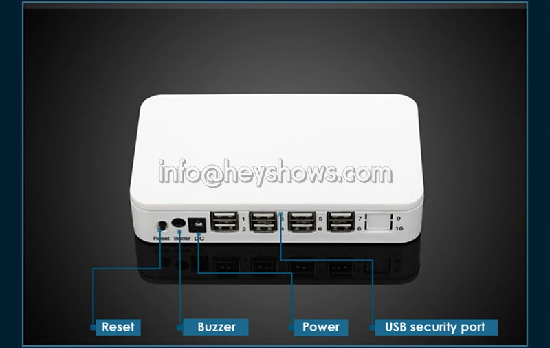 6 Ports Laptop Security Alarm Display System For Notebook Computer Anti ...
