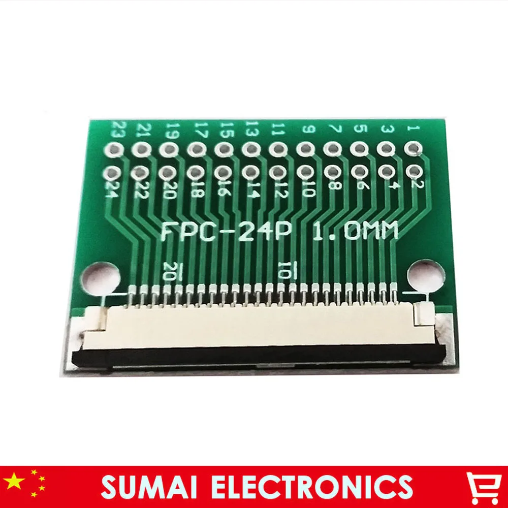 Placa adaptadora de 24 pines y 1,0mm, conector PCB FPC/FFC, cable ...