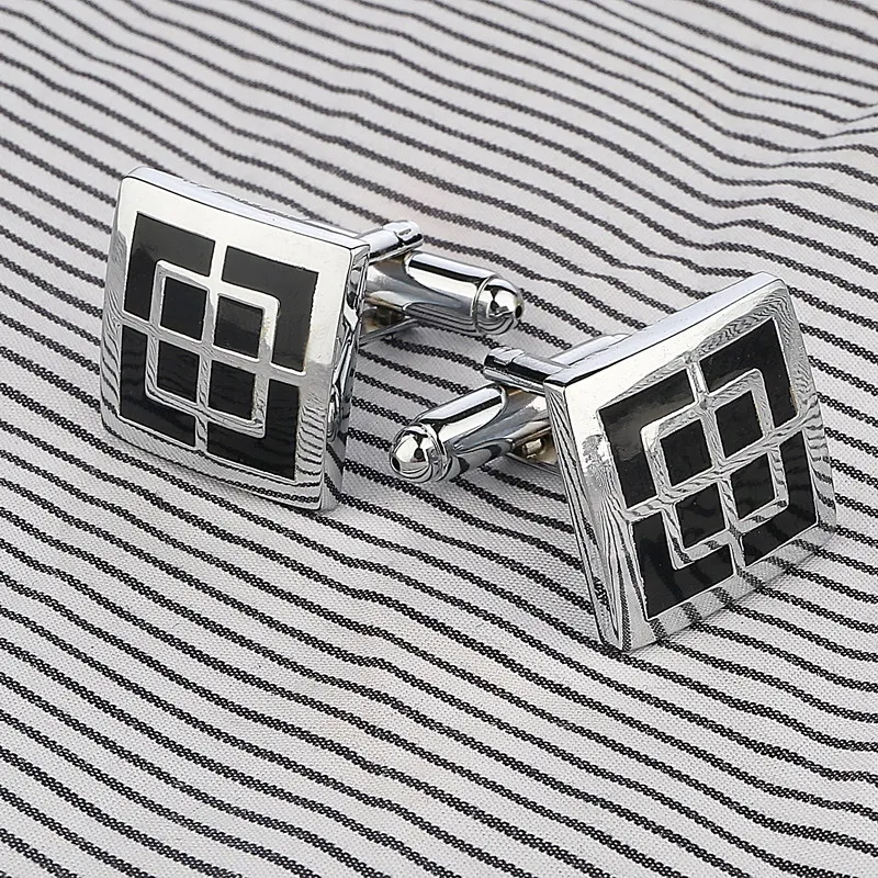 빈티지 스퀘어 버튼 패턴 커프스 단추 프렌치 남자를 위한 특별 주얼리 셔츠 커프스 단추cufflinks Swarovski