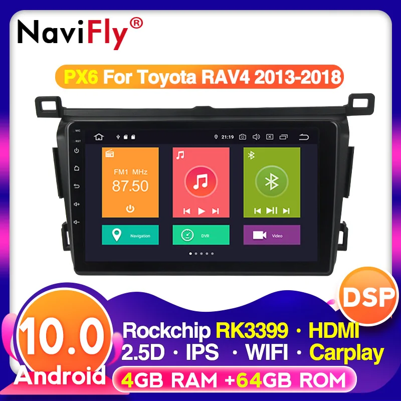 4g Lte Ips Dsp Android 10 For Toyota Rav4 Rav 4 2013 2014 2015 2016 ...