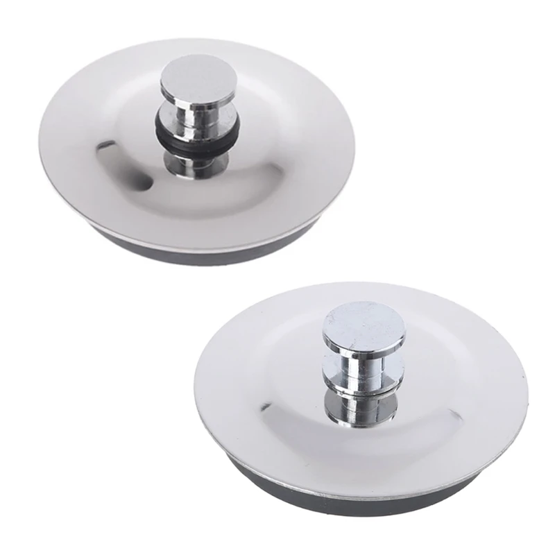 2024-New-Stainless-Steel-Rubber-Bath-Tub-Sink-Floor-Drain-Plug-Water ...