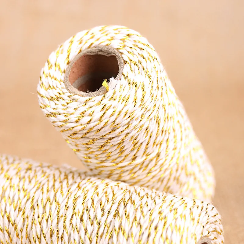 Twine String White Gold | Cotton Packaging Rope | Made String Rope ...