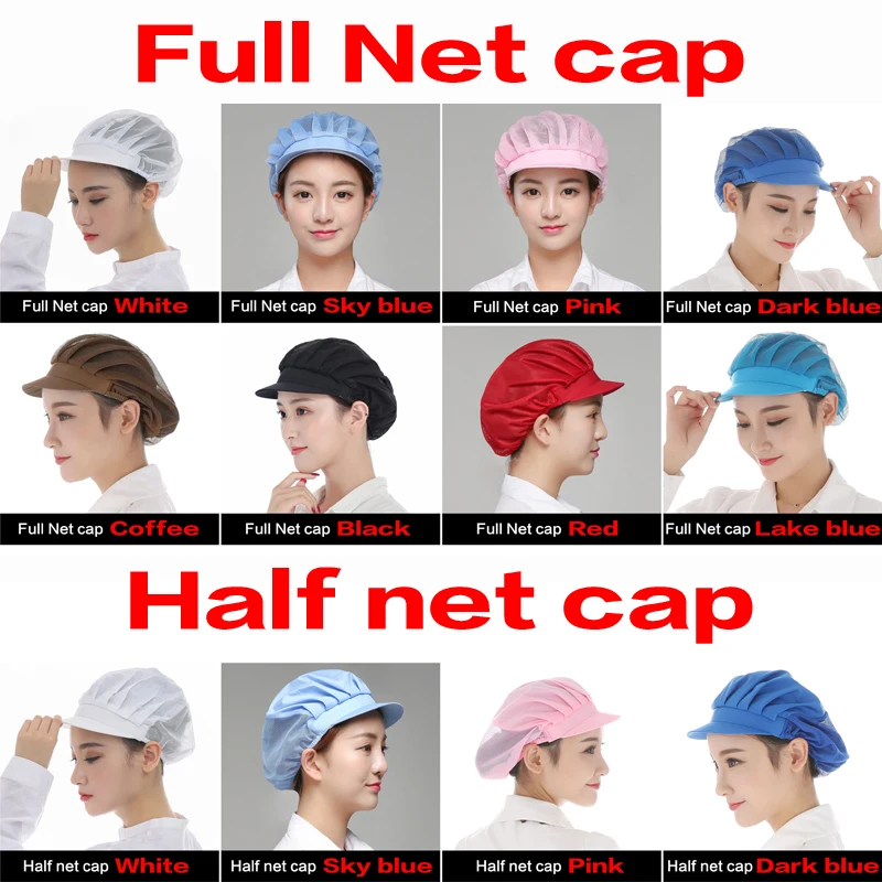 Mesh Visors Caps Men Women Elastic Breathable Workshop Caps Cafe Bar ...