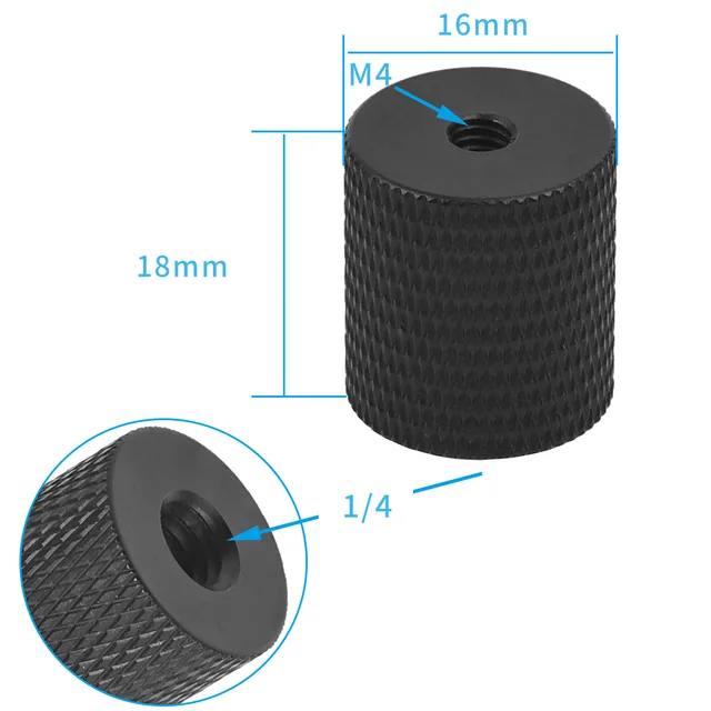 1Pc 1/4 to M4 M5 M6 M8 M10 Threaded Screw Nut Converter Mount Adapter ...
