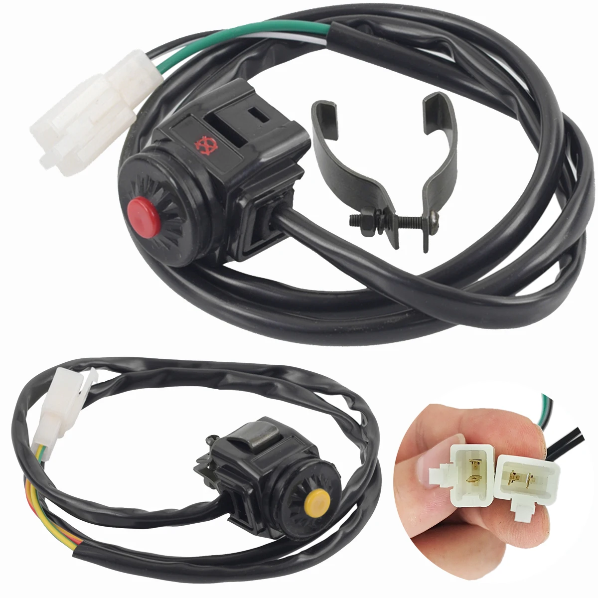 1-Pcs-Universal-Motorcycle-Kill-Switch-Red-Push-Button-Horn-Starter ...