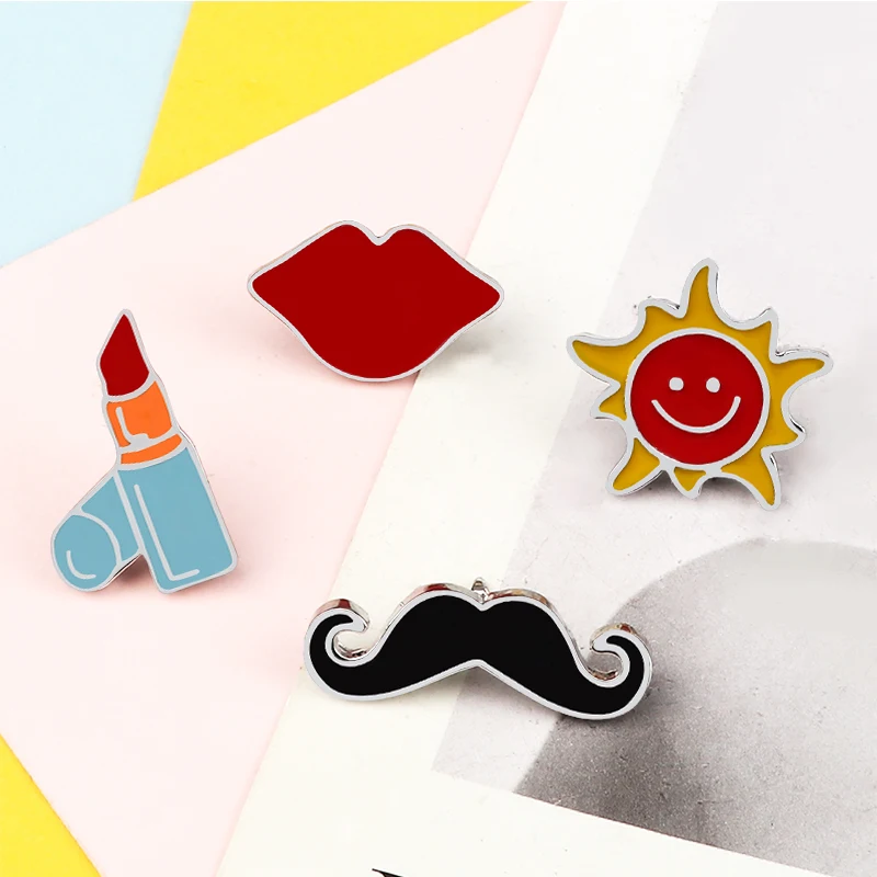 Lipstick Pins Brooches | Fashion Brooch Lip Badges | Brooch Women ...