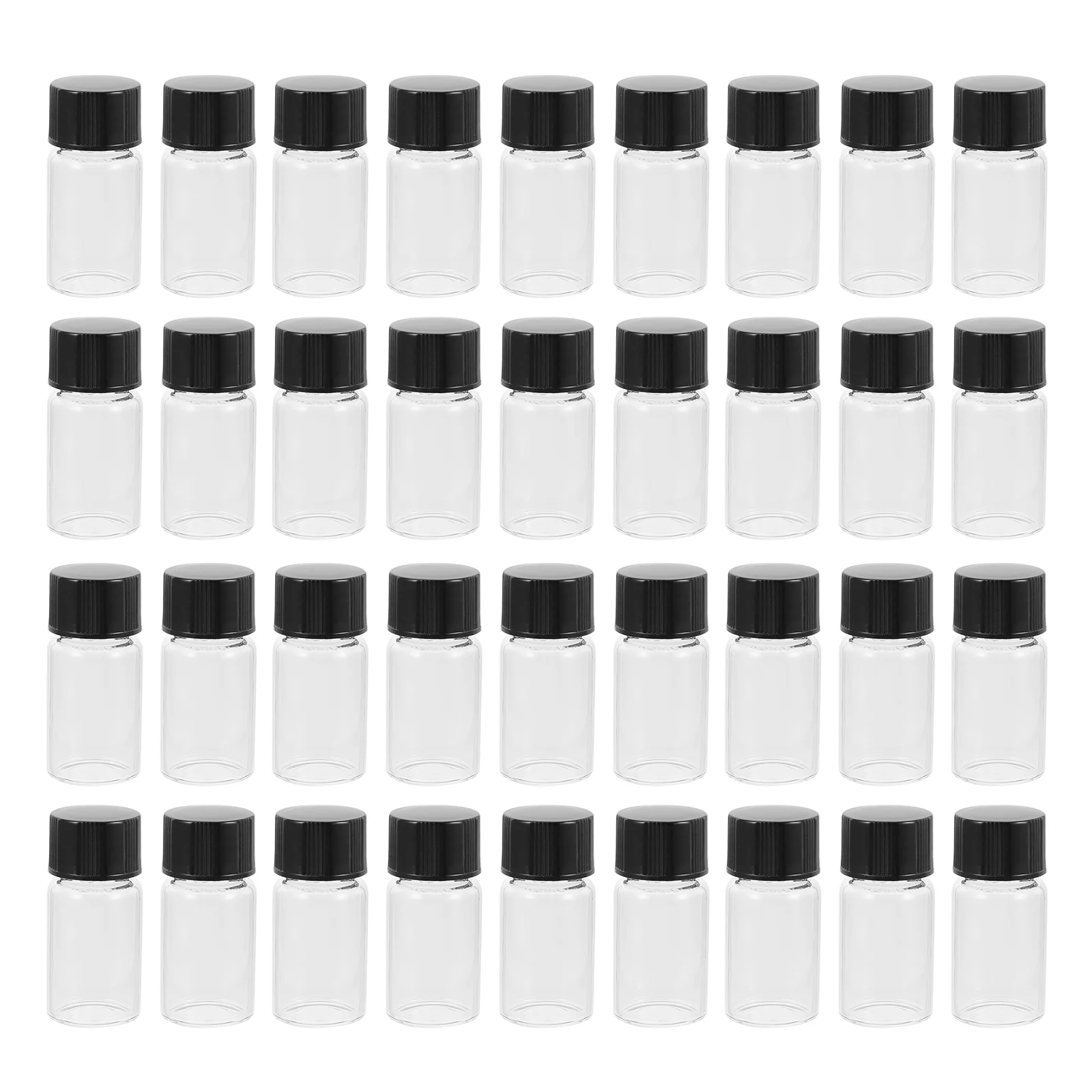 100pcs 3ml Clear Liquid Sampling Sample Bottles Glass Bottles with ...