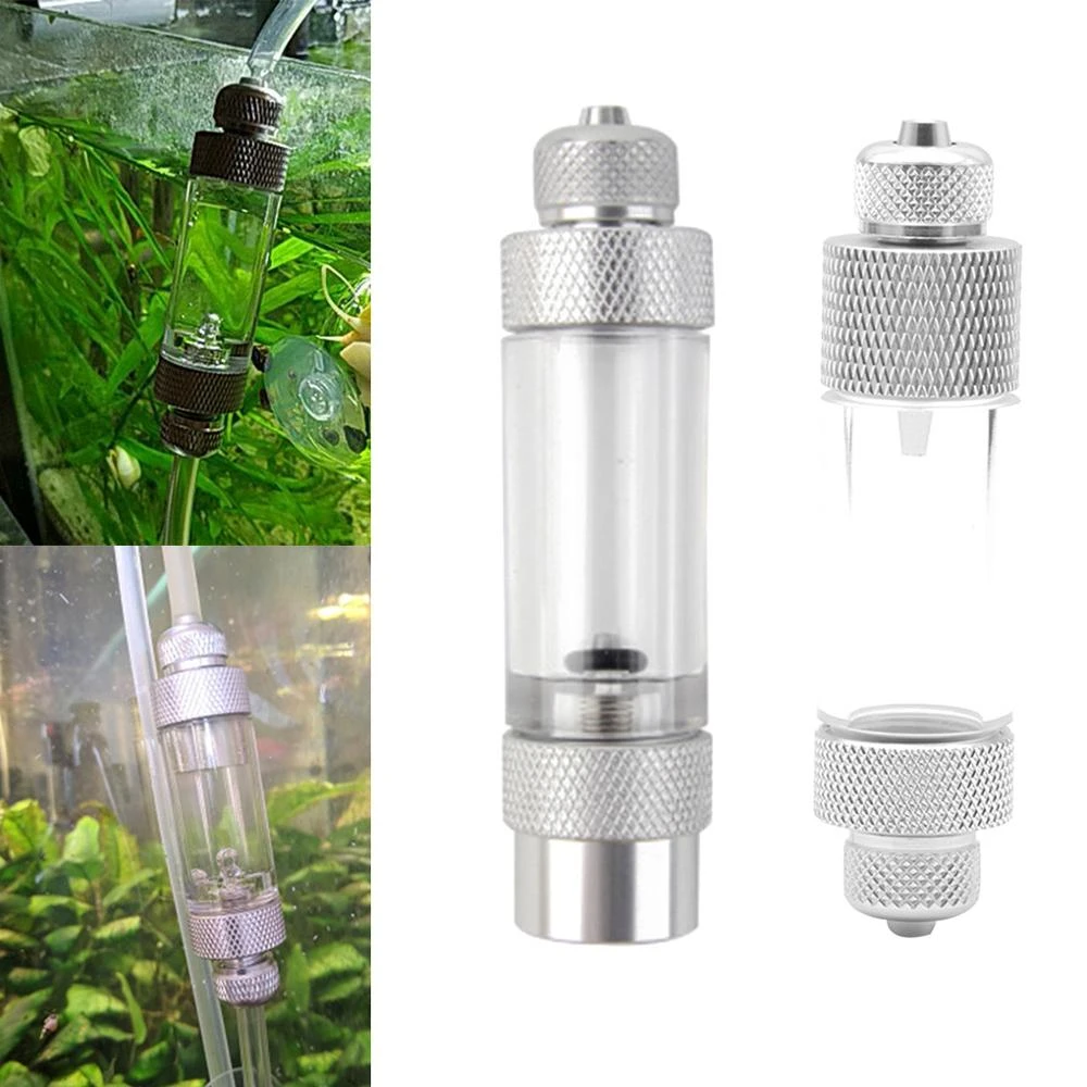 Aquarium Co2 Regulator Counter Aluminum Alloy Single/double Head Co2 Bubble Non-return Carbon ...