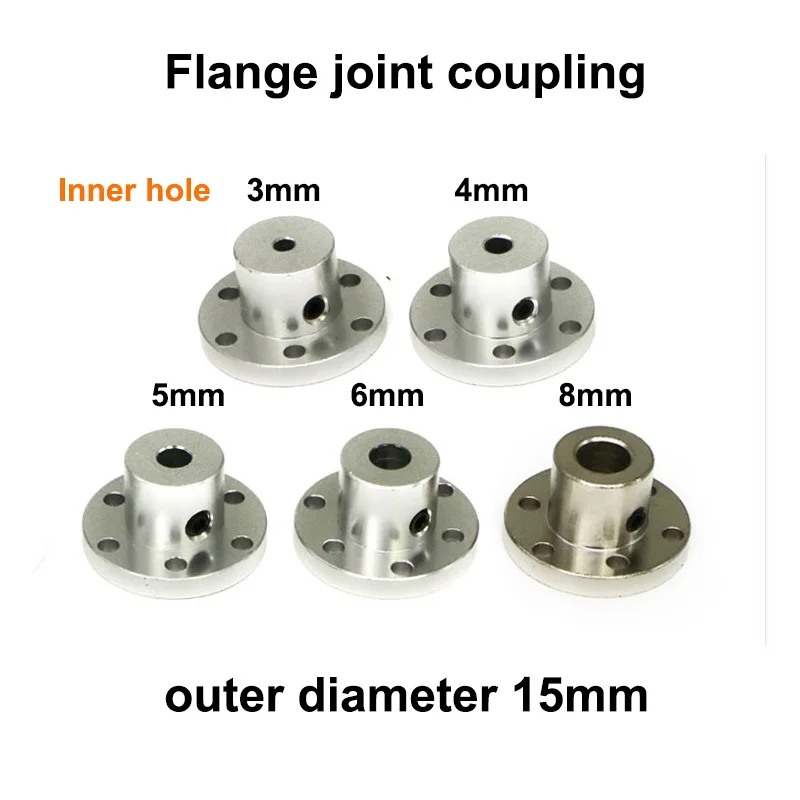 1pc/lot Flange Joint Coupling 3mm 4mm 5mm 6mm 8mm For 60 75 Mm Mecanum ...