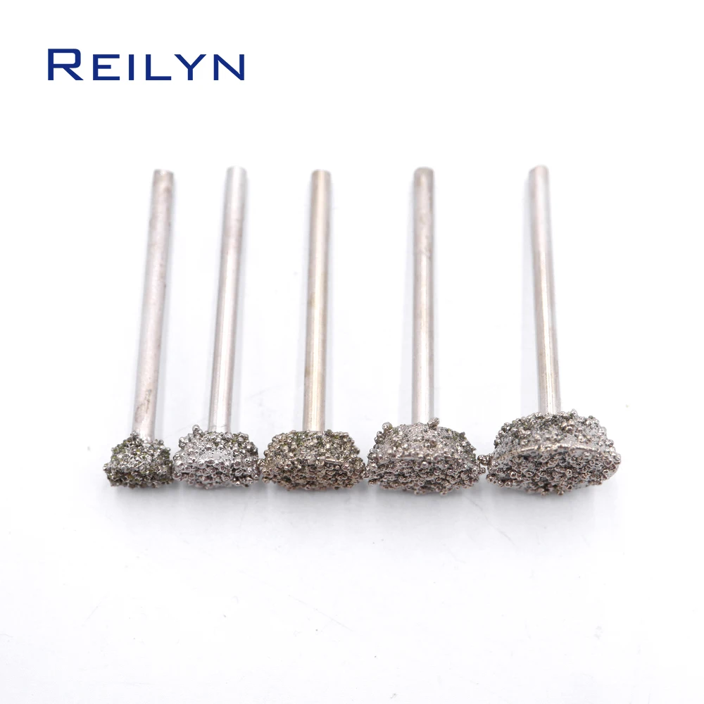 12pc coarse grade rough grit 3mm Emergy diamond abrasive bits peeling ...