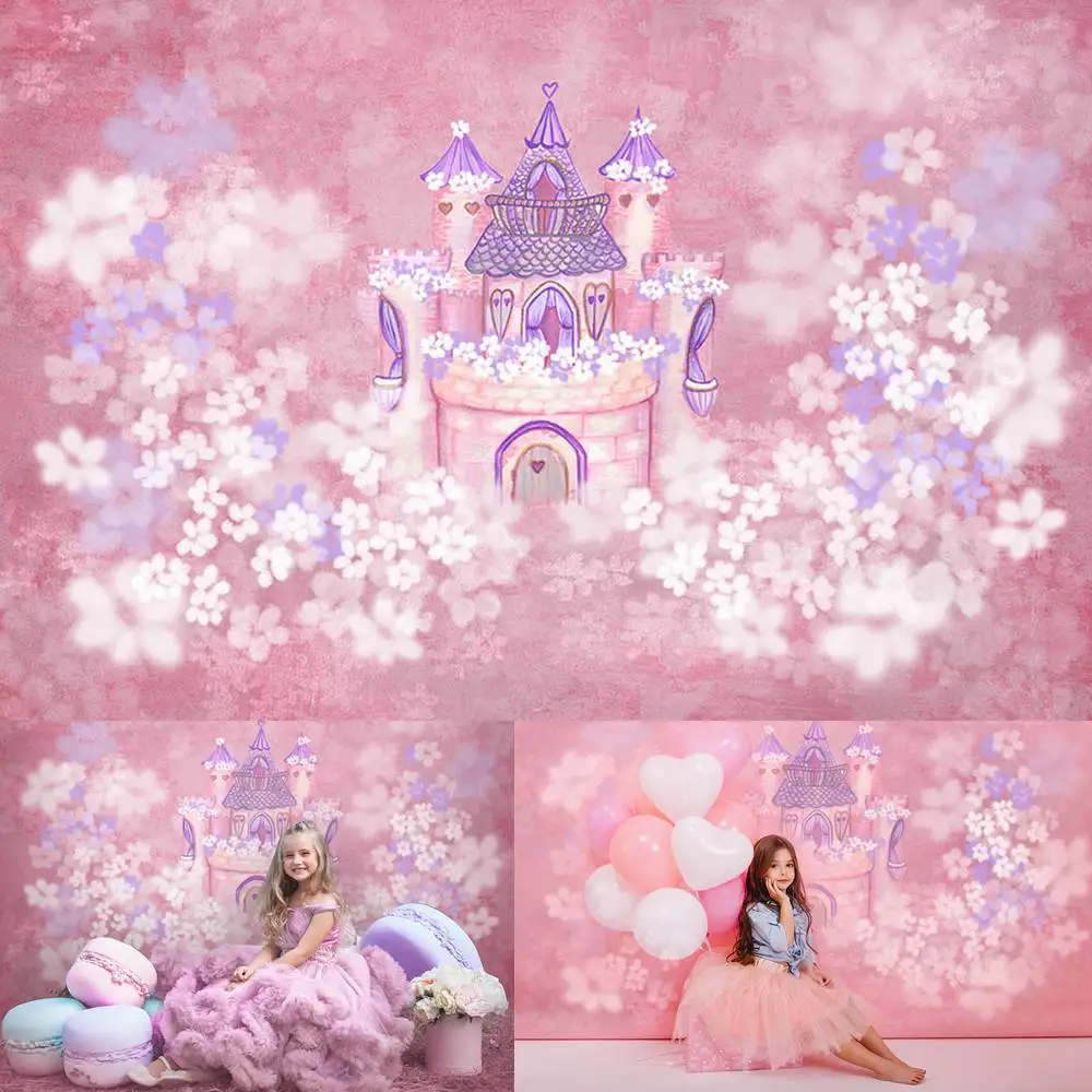 Pink Princess Castle Background