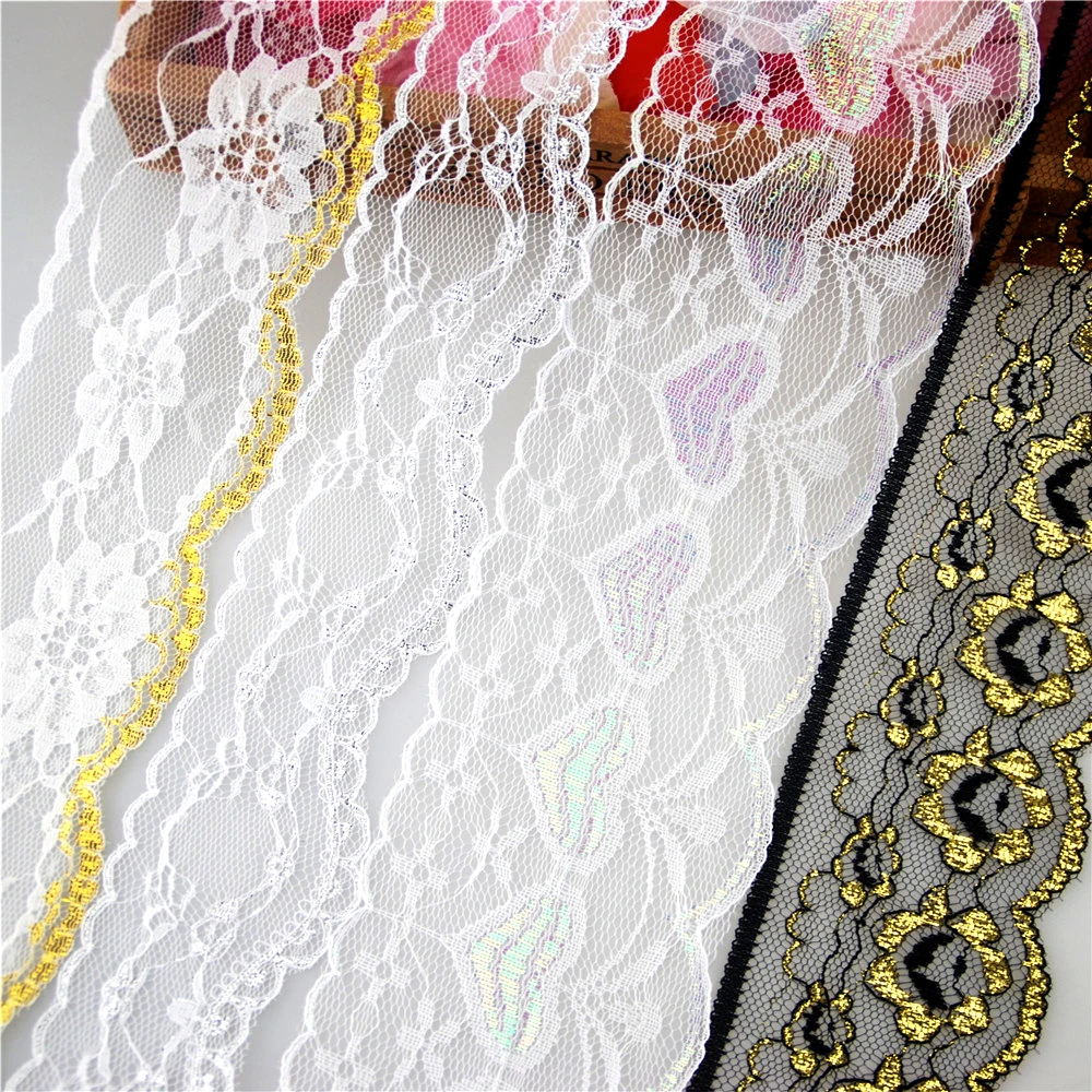 Polyester Lace Trim Fabric Sewing Cloth Wedding Accessories Dress ...