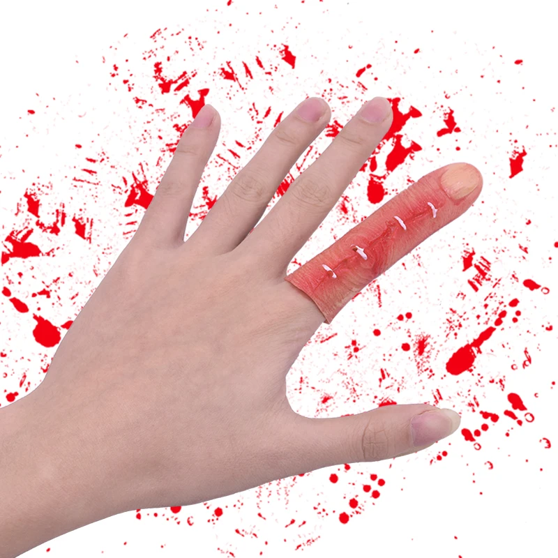 Halloween Decor Horror Prop Bloody Hand Foot Fake Broken Finger Brain ...