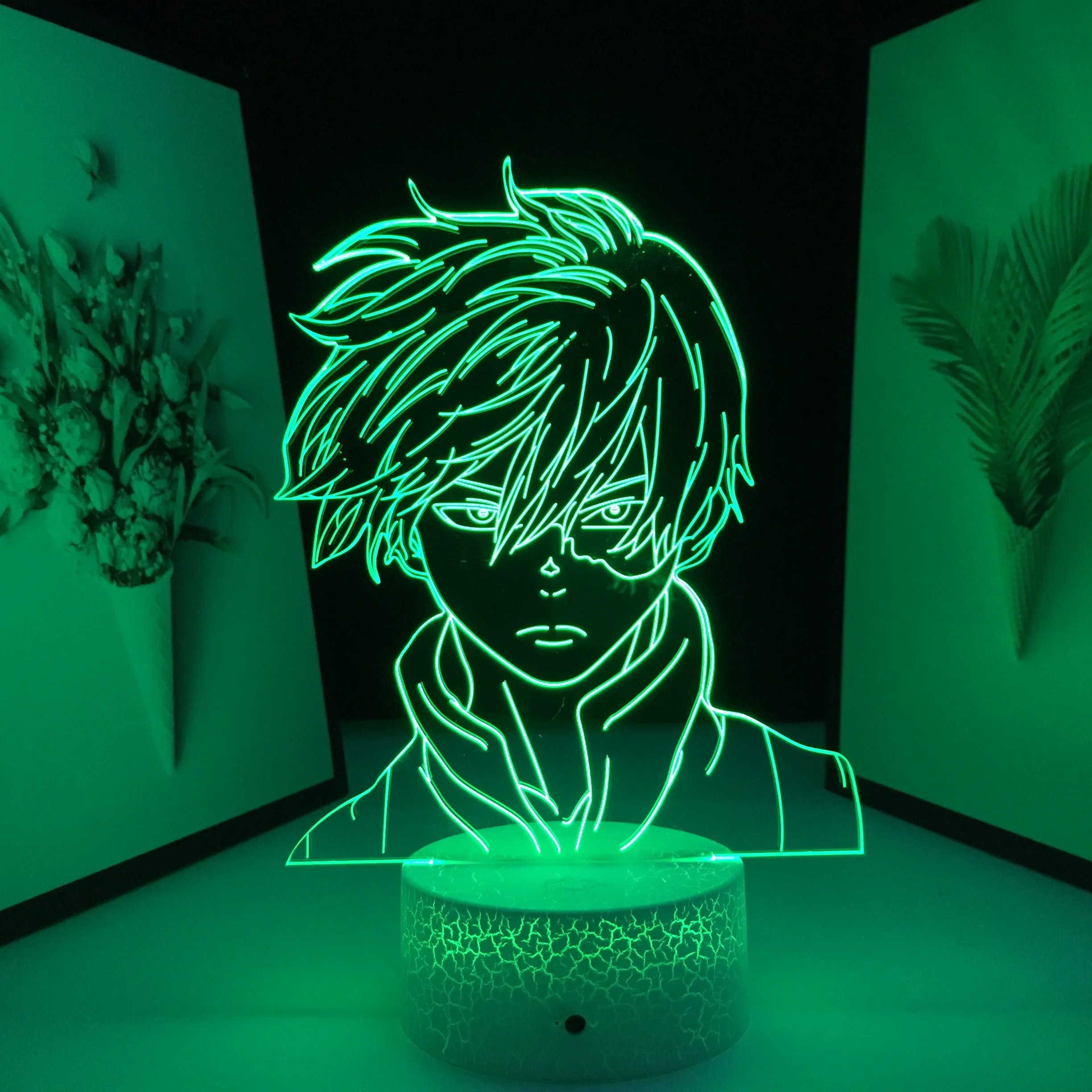 Home & Living Lamps Lighting MY HERO ACADEMIA Shoto Todoroki 3D led ...