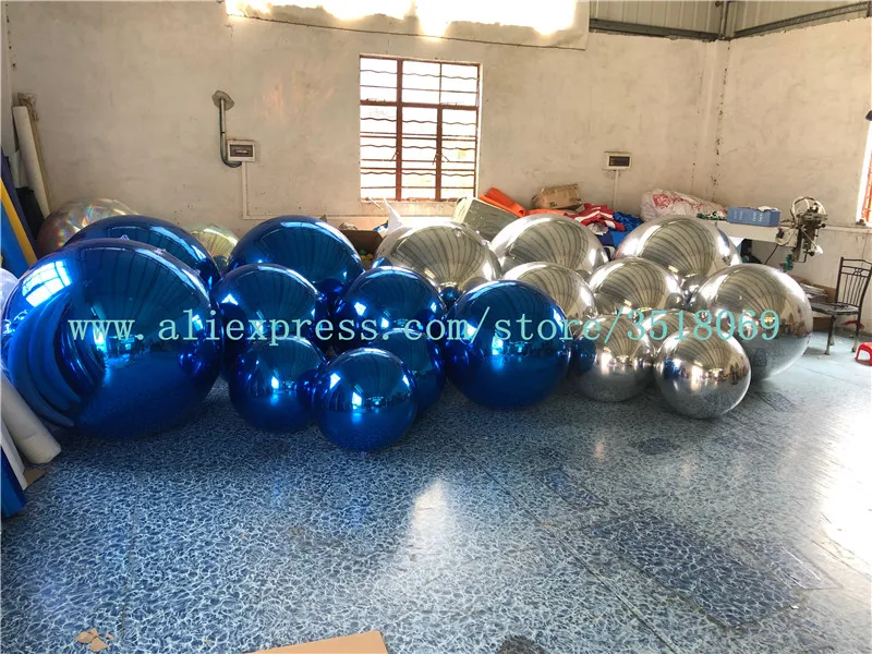 Large inflatable mirror ball, pvc inflatable mirror ball, used for mall ...