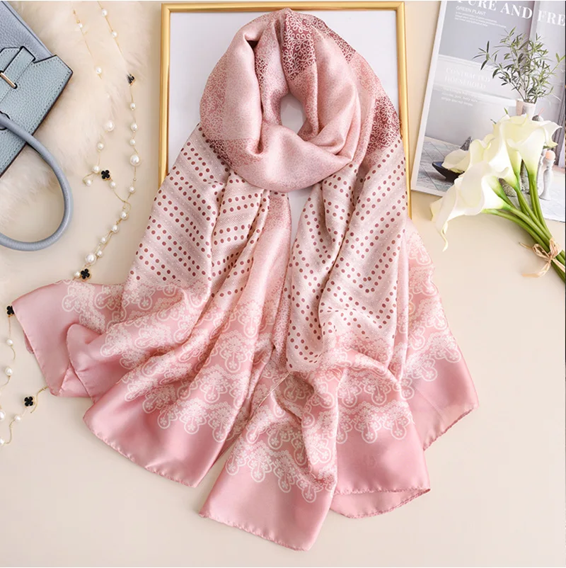 180*90cm New Style Women Fashion Silk Muffler Lady Lovely Foulard ...