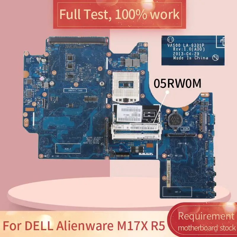 For DELL Alienware M17X R5 LA 9331P 05RW0M SR13H HM87 DDR3L Notebook ...