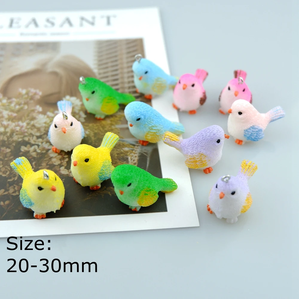 Cute Bird Charms Resin Flat Back Cabochon Bracelets Necklace Earrings ...