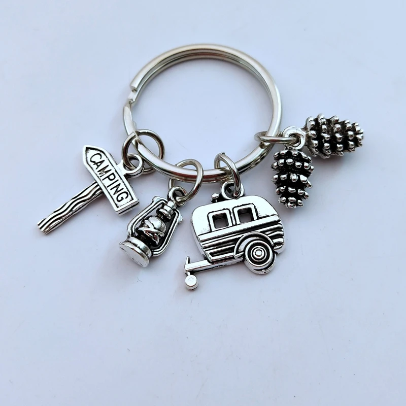 New-Camping-Keychain-Trailer-RV-Caravan-Campground-Key-Chain-Nature ...