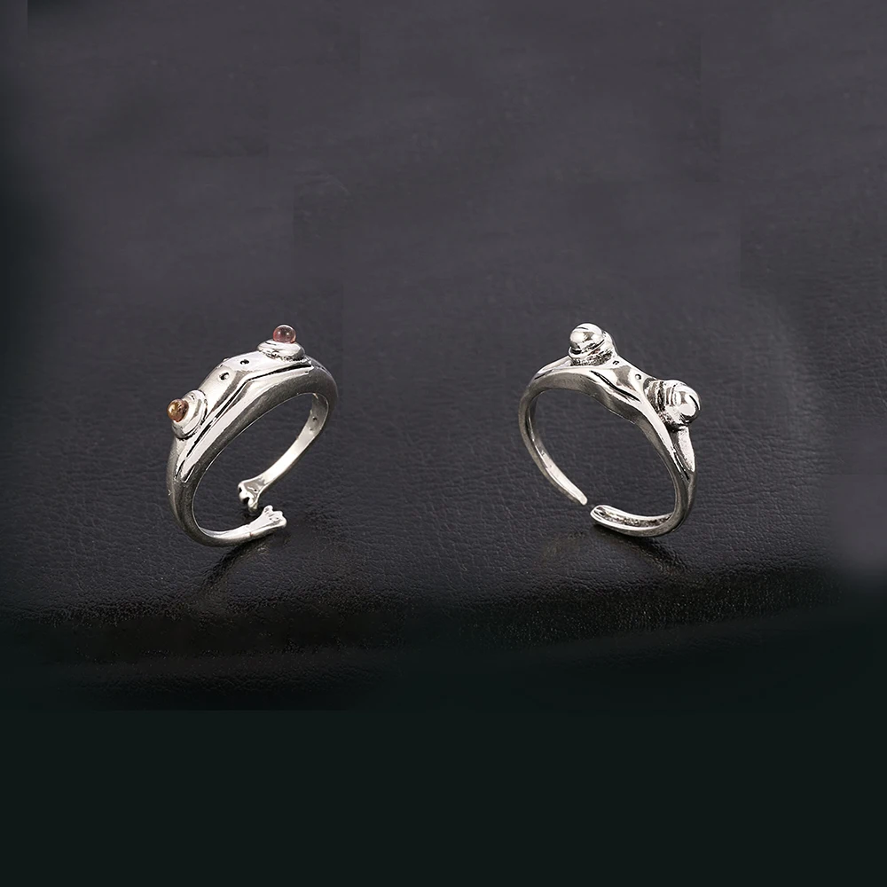 Fashion Cute Frog Ring Frog Lady Cartoons Open Ring Men Retro Punk ...