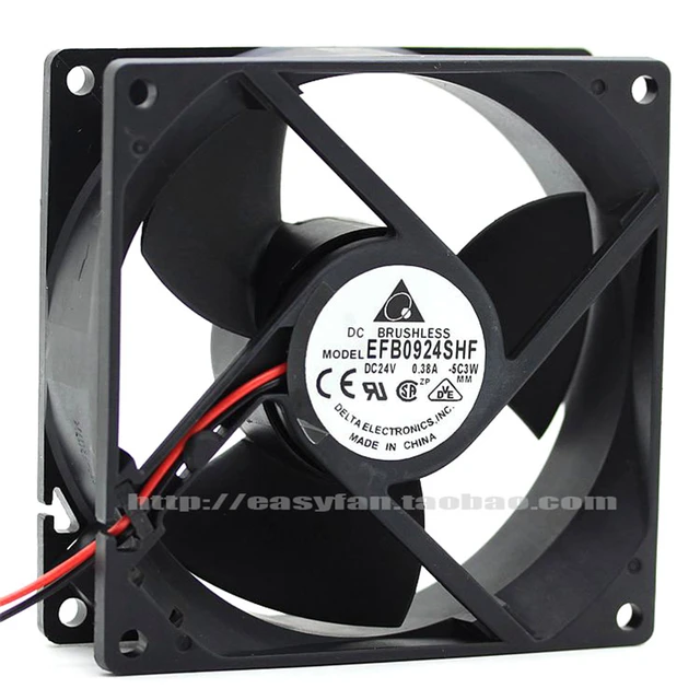 original 9CM 24V 0.38A EFB0924SHF 9032 inverter server cooling fan high ...