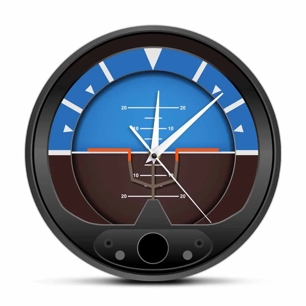 Airspeedometer-Flight-Instrument-Silent-Wall-Clock-Aircraft-Attitude ...