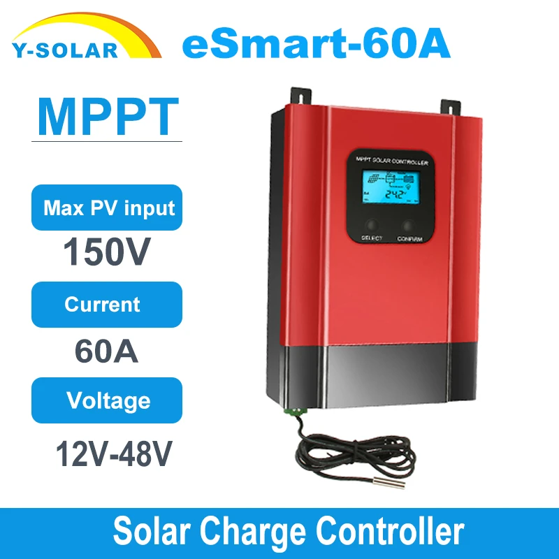 Mppt 60a Solar Charge Controller 12v 24v 36v 48v Esmart3-60a Solar Panel Battery Charge ...