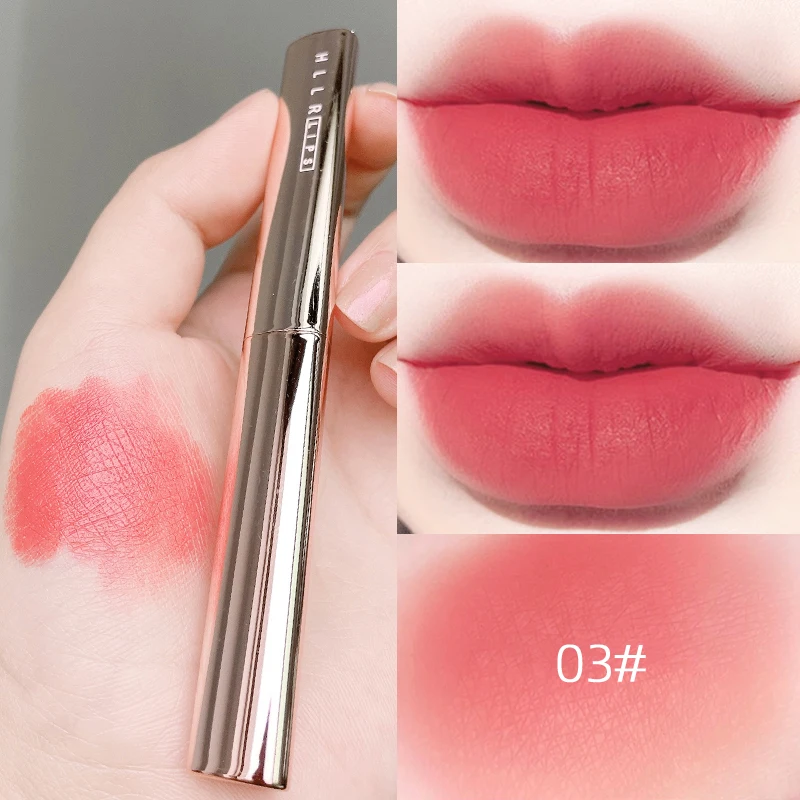 6 Colors Matte Lipstick Thin Tubes Waterproof Long Lasting Sexy Red ...
