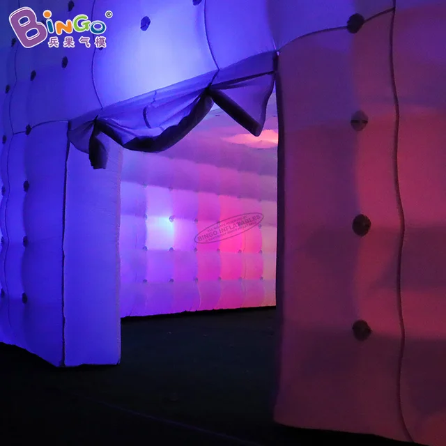 Customized 10x10x4.8 Meters RGB Lights Inflatable Giant Tent / LED Blow ...