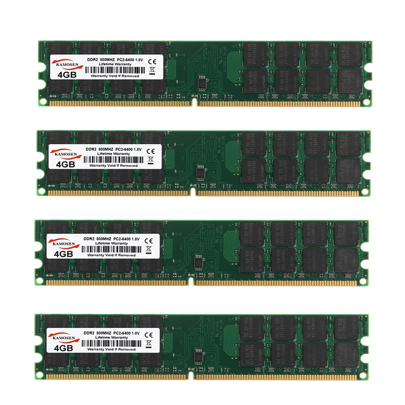 16gb 4x 4gb Pc2-6400 Ddr2-800mhz Ram 1.8v Sdram Da Memória Do Desktop ...