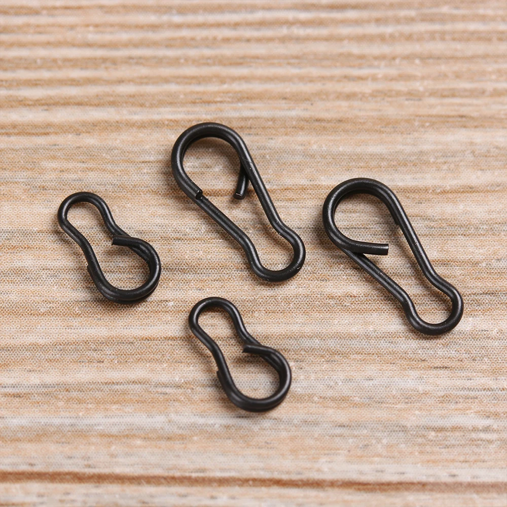 20-PCs-Set-Matte-Black-Fishing-Hanging-Snaps-Connector-Carp-Rigs-Speed ...