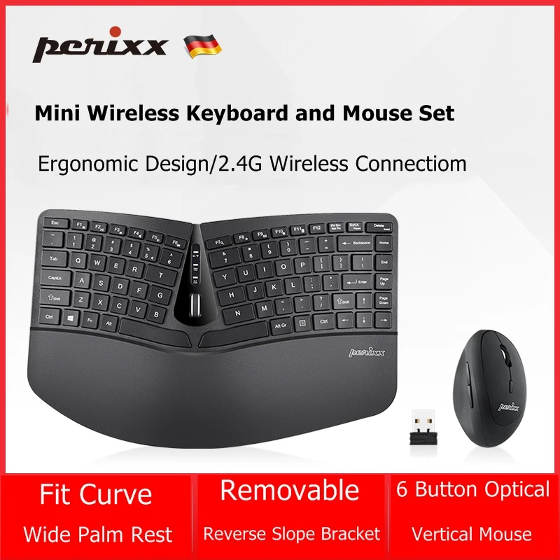 New Perixx PERIDUO 606 Mini Slit Design Ergonomic 2.4G Wireless ...