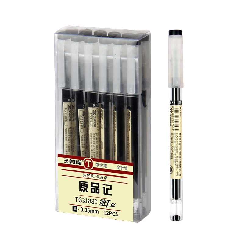 TG31880 Japan Simple Natural Style Pen 0.35mm Gel Pen Black Blue Red ...