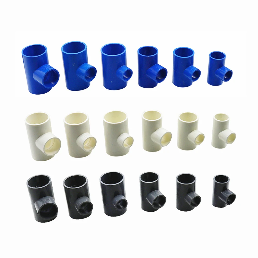 PVC-20Mm-40Mm-ID-Water-Supply-Pipe-Fittings-Variable-Diameter-Tee-Tube ...