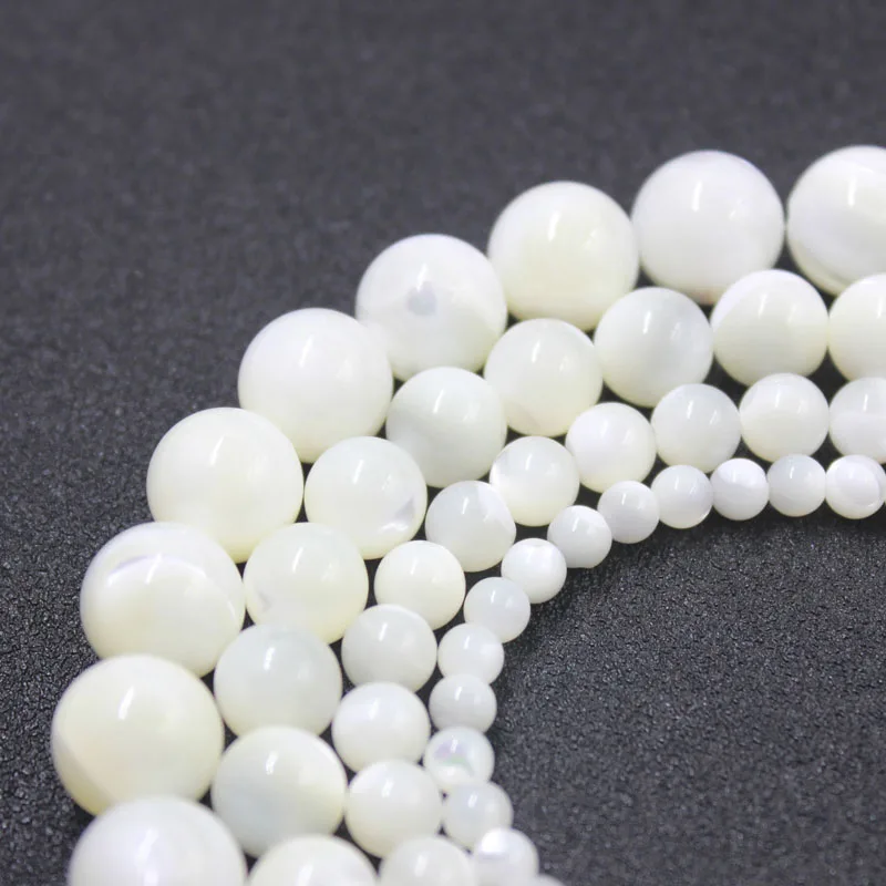 hot-wholesale-4MM-6MM-8MM-10MM-Round-Natural-White-shell-stone-Beads ...