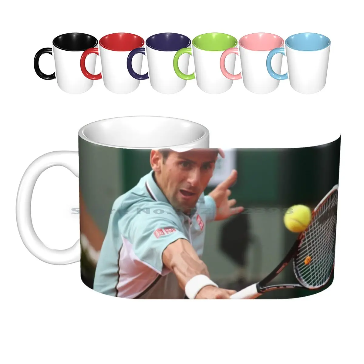 Novak Djokovic Ceramic Mugs Coffee Cups Milk Tea Mug Action Atp Ball ...