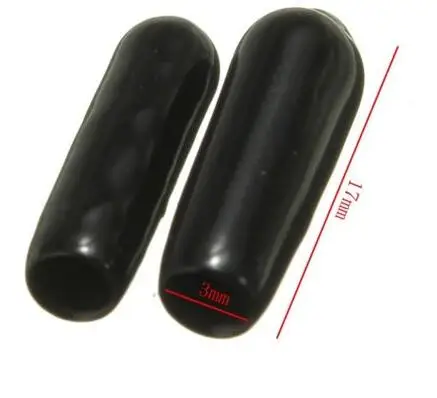 10pcs 3mm Black Rubber Aerial Antenna Caps RC Accessories End Plug Tube ...