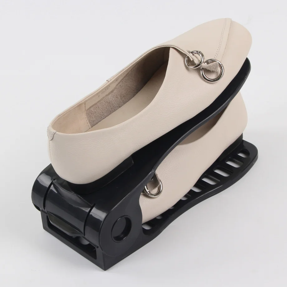 1 Pc Adjustable Simple Double layer Shoe Rack, Plastic Integrated ...