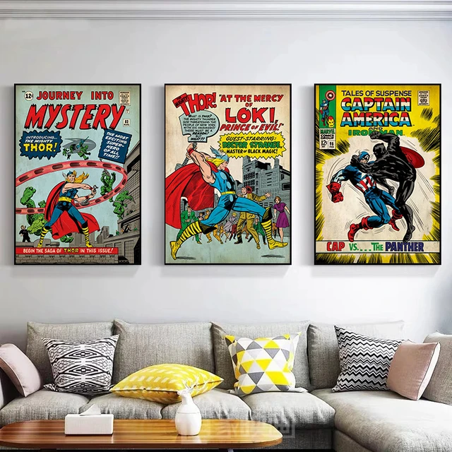Framed Superhero Posters