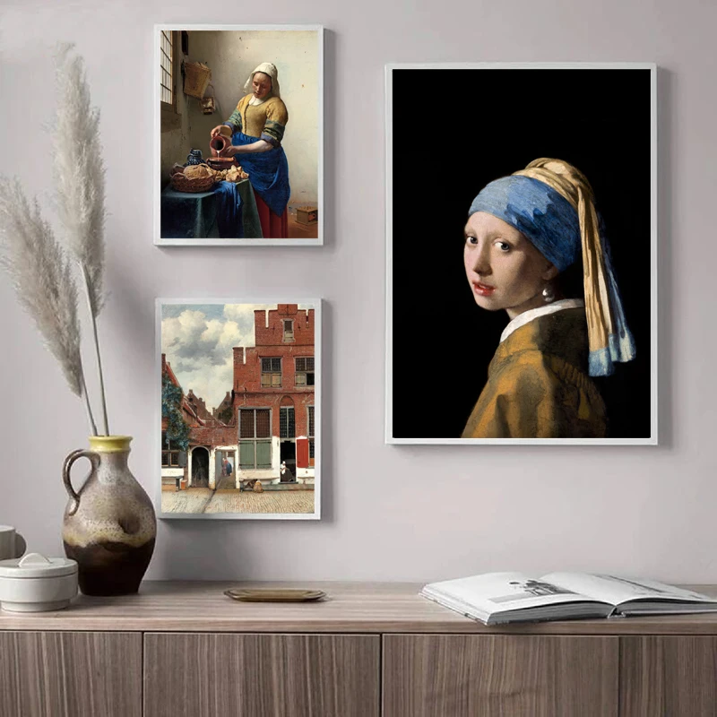Girl With A Pearl Earring By Johannes Vermeer Gallery Wall Art Canvas ...