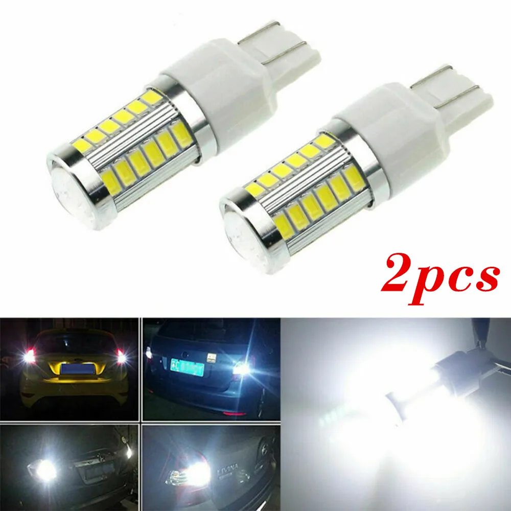 2x-T20-W21-5W-7443-5630-33SMD-DUAL-FILAMENT-LED-DRL-SIDELIGHT-SUPER ...