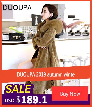 DUOPA, зимнее модное женское пальто, Женское пальто из овчины, женское ...