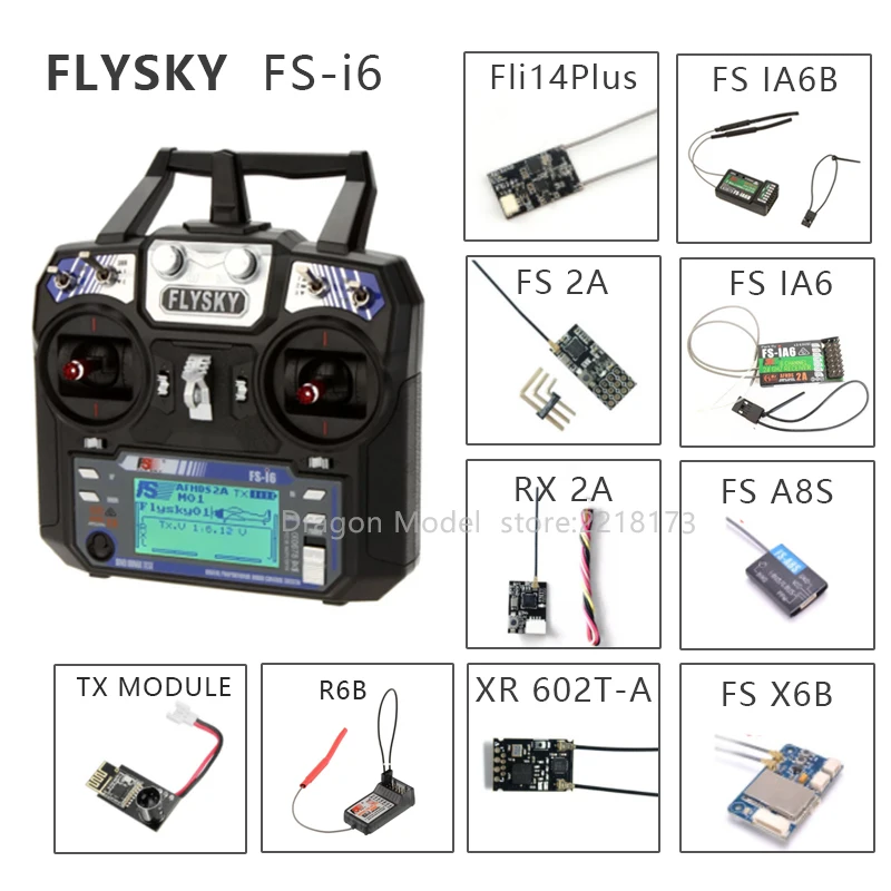 Flysky FS-i6 FS I6 2.4G 6ch RC Transmitter Controller FS-iA6 / FS-iA6B Receiver for RC ...