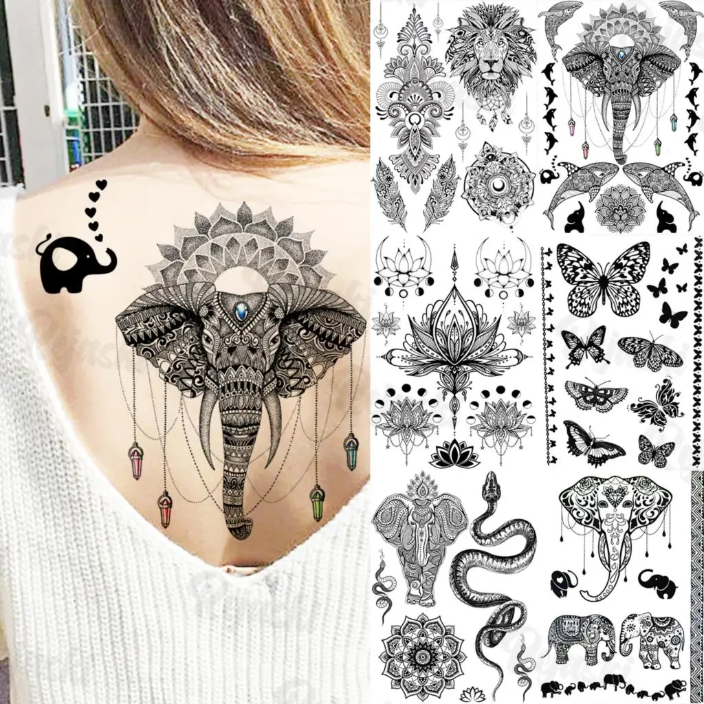 Easy Elephant Henna Tattoo