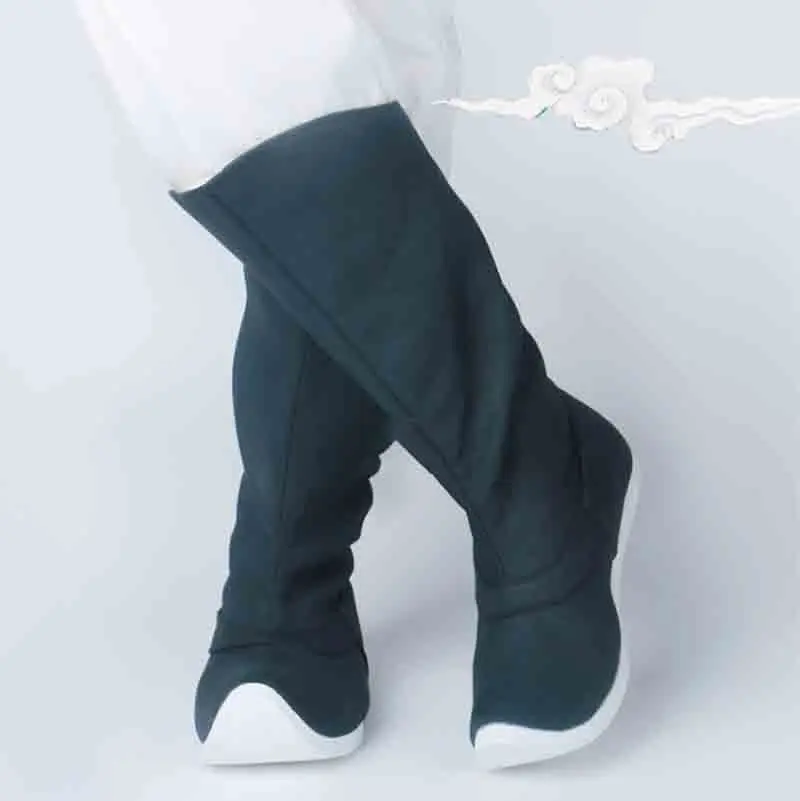 Chinese-Hanfu-Boots-Shoes-Men-Women-Hanfu-Bow-Boots-Cloth-Boots-Red ...