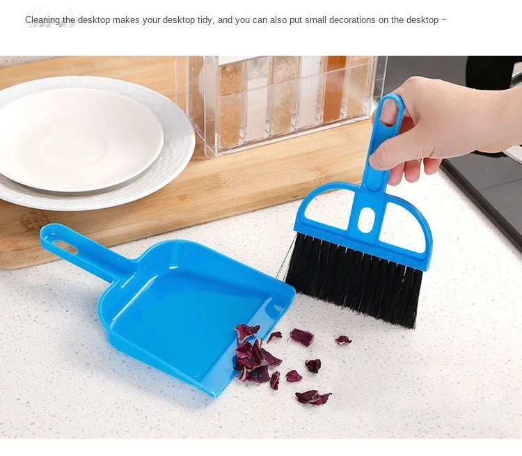 Lavette,Ensemble de Mini-balai de table,brosse de clavier,spatule en ...