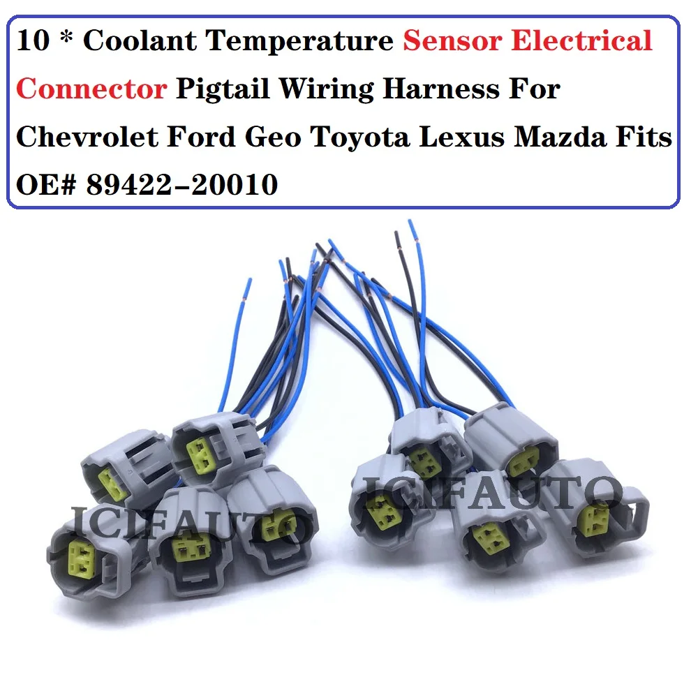 89422-20010 Coolant Temperature Sensor & Electrical Connector Pigtail ...