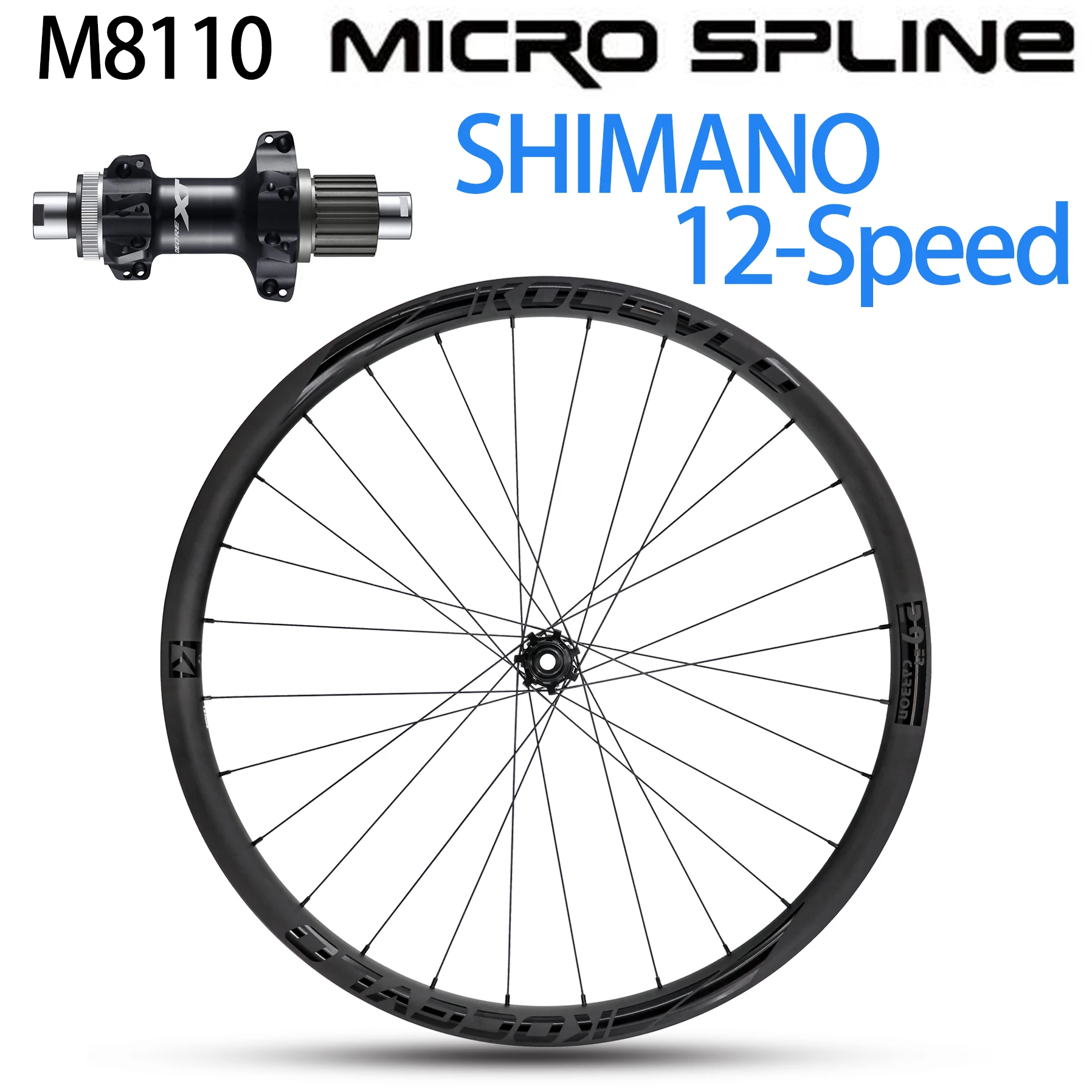 29er Boost 148 Carbon Mtb 33mm 350g Rim With Xt M8110 Micro Spline 12 ...