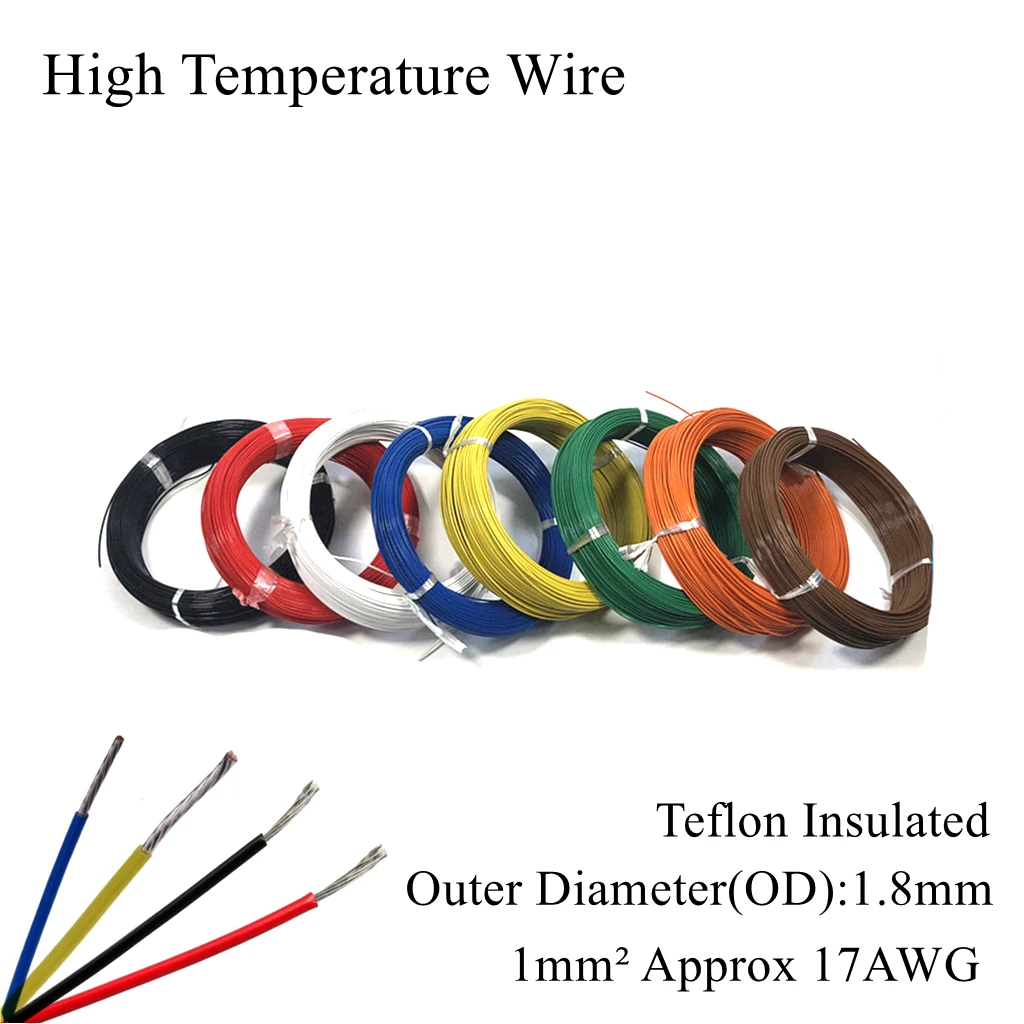 17AWG-High-Temperature-Wire-PTFE-FEP-Teflo-Insulated-Cable-Heat-Resistant-Electronic-Tinned ...